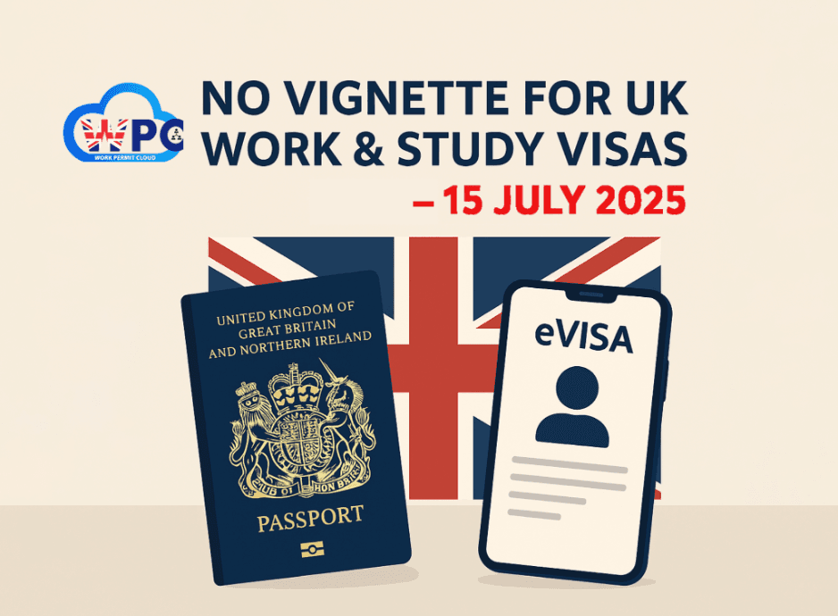No Vignette for UK Work & Study Visas from 15 July 2025