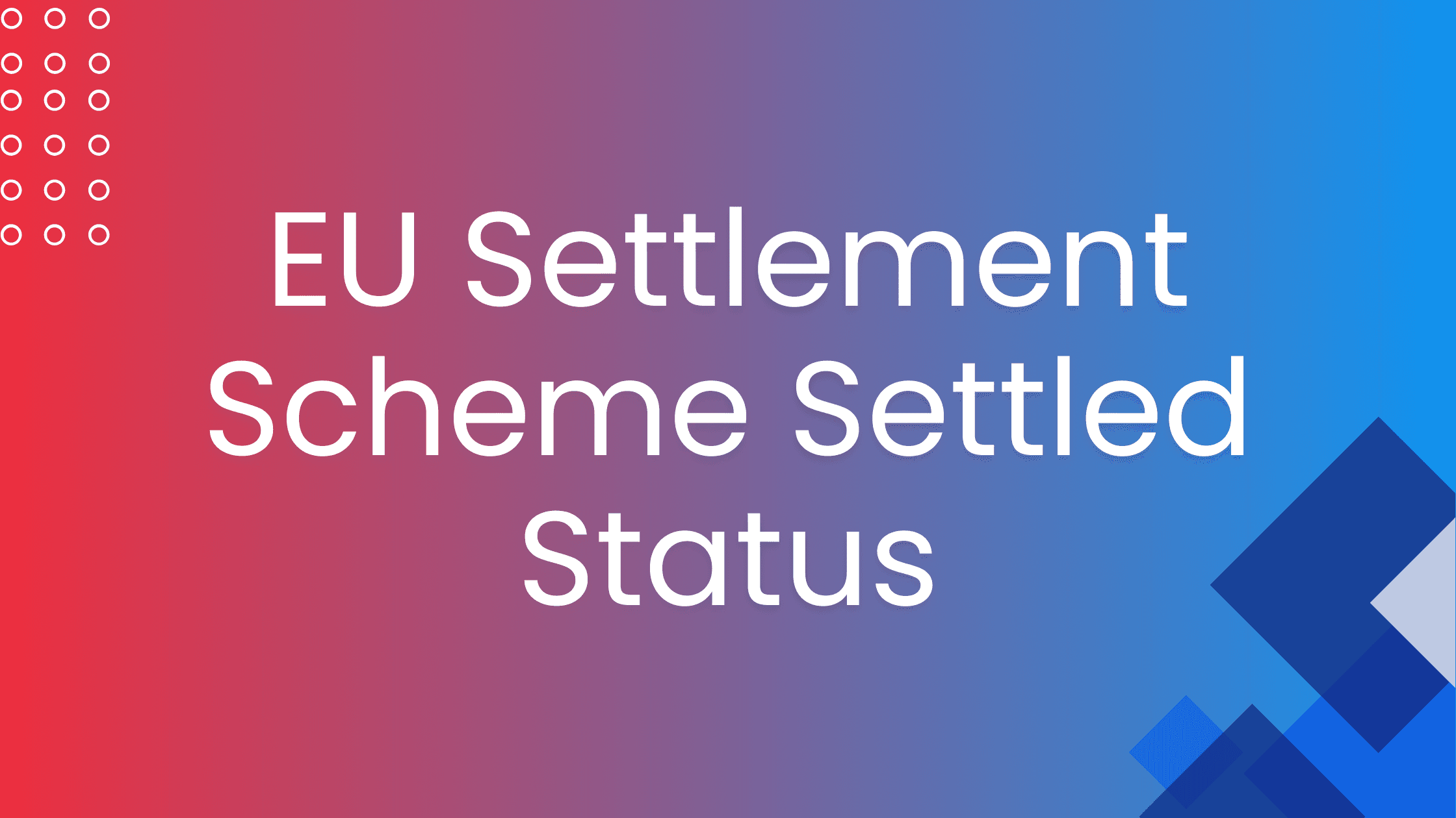 Understanding The EU Settlement Scheme Settled Status Understanding The EU Settlement Scheme Settled Status